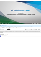 Lecture 39: Global and Regional Environmental Issues - Climate Change ...