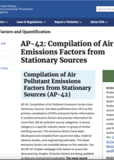 AP-42: Compilation of Air Emissions Factors from Stationary Sources ...