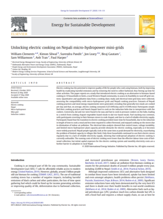 Unlocking electric cooking on Nepali micro-hydropower mini-grids ...